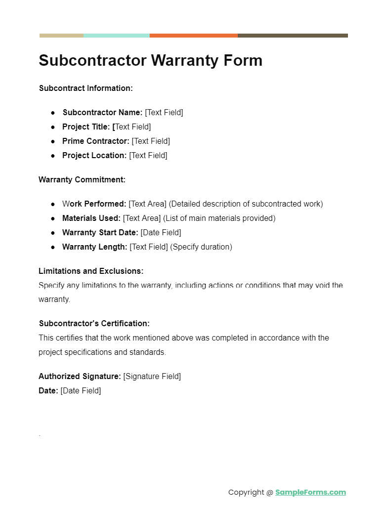 FREE 12+ Contractor Warranty Form Samples, PDF, MS Word, Google Docs