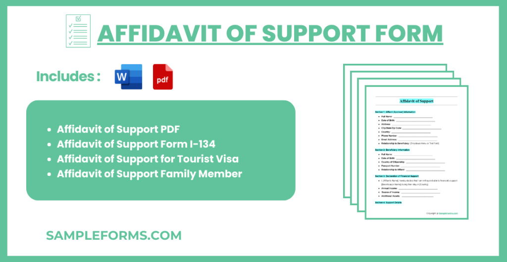 FREE 11+ Affidavit of Support Form Samples, PDF, MS Word, Google Docs