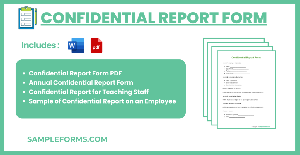 FREE 11+ Confidential Report Form Samples, PDF, MS Word, Google Docs