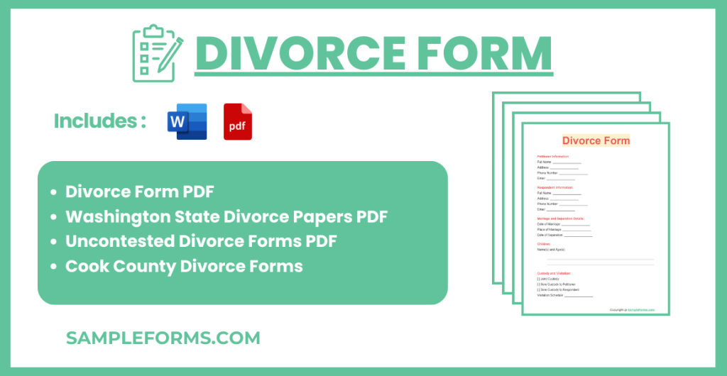 FREE 20+ Divorce Form Samples, PDF, MS Word, Google Docs