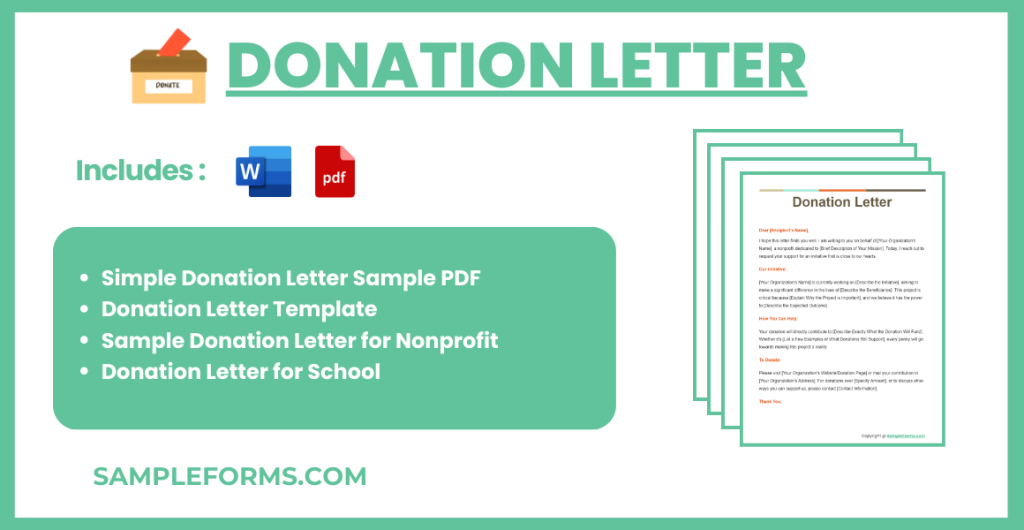 FREE 12+ Donation Letter Samples, PDF, MS Word, Google Docs