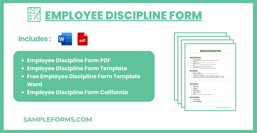 FREE 11+ Employee Discipline Form Samples, PDF, MS Word, Google Docs