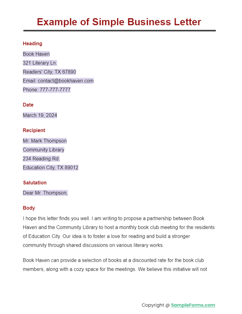 FREE 12+ Business Letter Samples, PDF, MS Word, Google Docs