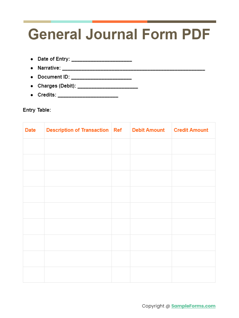 FREE 9+ General Journal Form Samples, PDF, MS Word, Google Docs Excel