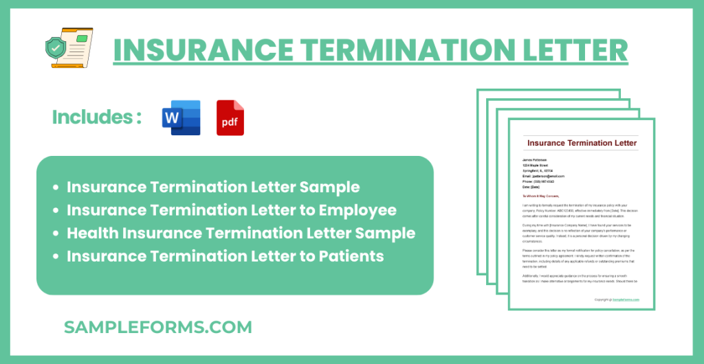 FREE 9+ Insurance Termination Letter Samples, PDF, MS Word, Google Docs