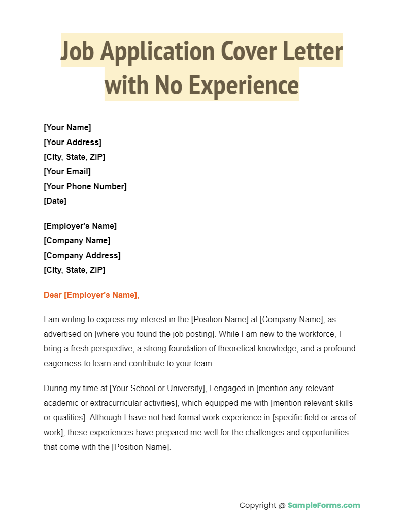 FREE 8+ Job Application Cover Letter Samples, PDF, Word, Google Docs