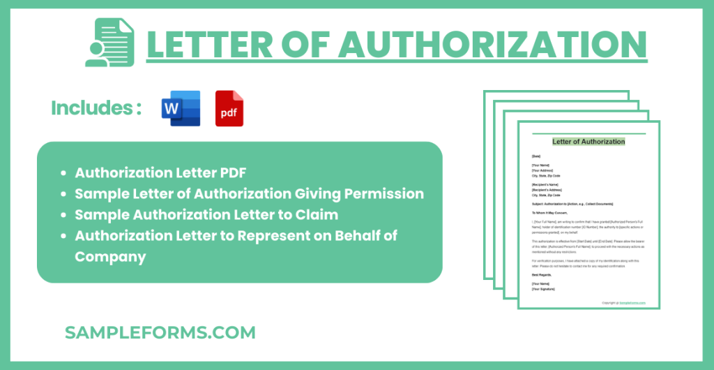 FREE 14+ Letter of Authorization Samples, PDF, MS Word, Google Docs, Excel