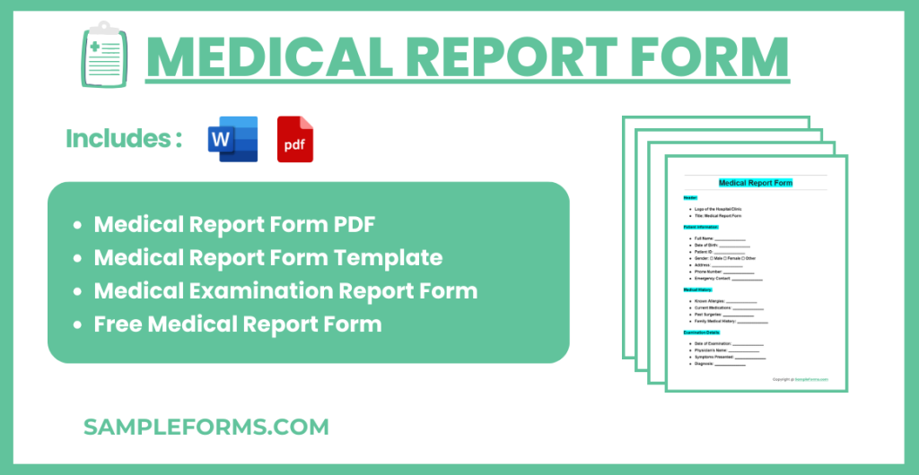 FREE 11+ Medical Report Form Samples, PDF, MS Word, Google Docs
