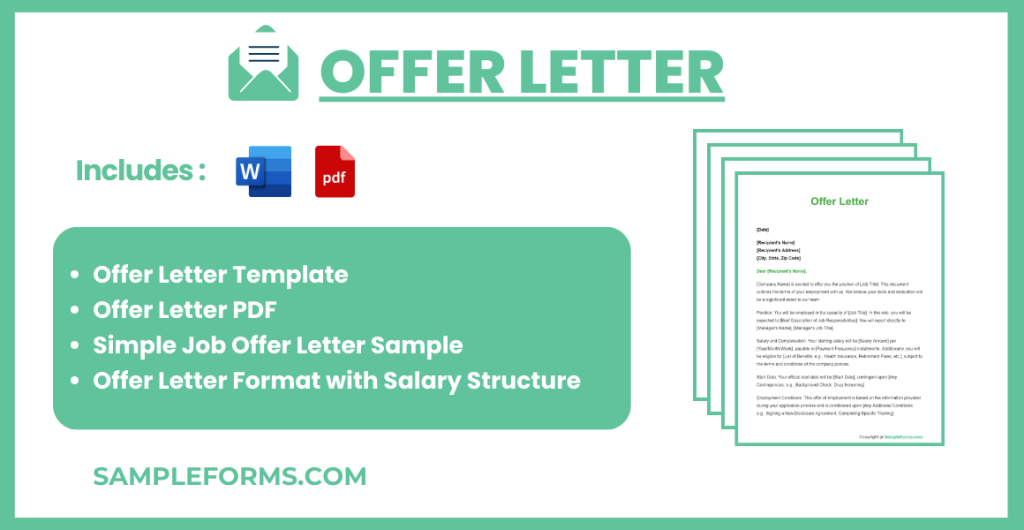 FREE 11+ Offer Letter Samples, PDF, MS Word, Google Docs