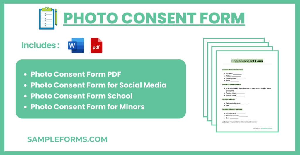 FREE 12+ Photo Consent Form Samples, PDF, MS Word, Google Docs