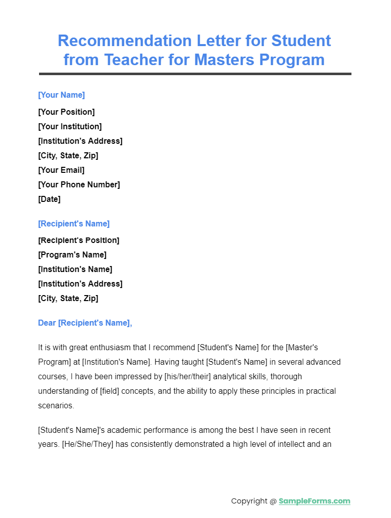 FREE 13+ Recommendation Letter For Student Samples, PDF, Google Docs