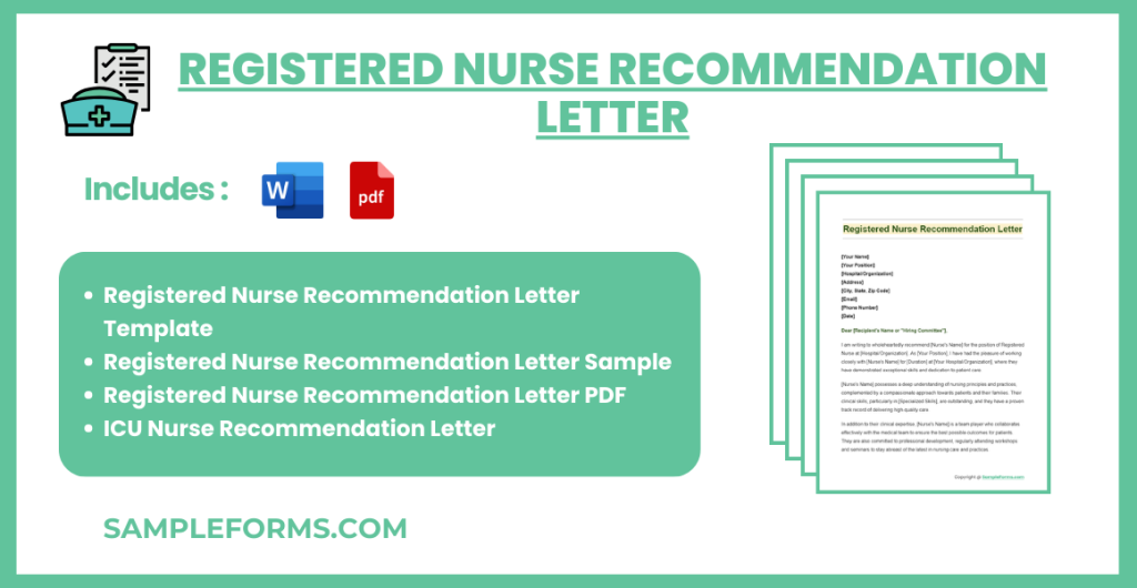 FREE 9+ Registered Nurse Recommendation Letter Samples, PDF, MS Word ...