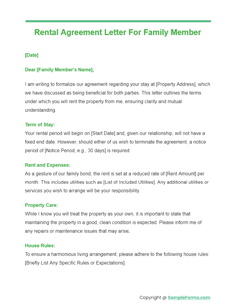 FREE 11+ Rental Agreement Letter Samples, PDF, MS Word, Google Docs