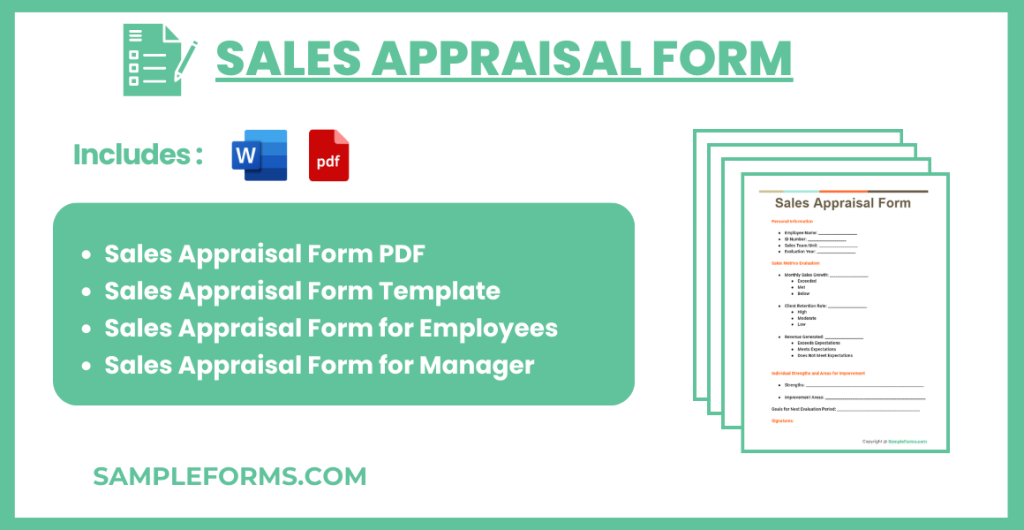 FREE 10+ Sales Appraisal Form Samples, PDF, MS Word, Google Docs
