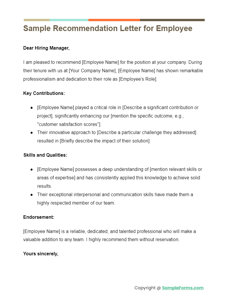 FREE 11+ Job Recommendation Letter Samples, PDF, MS Word, Google Docs