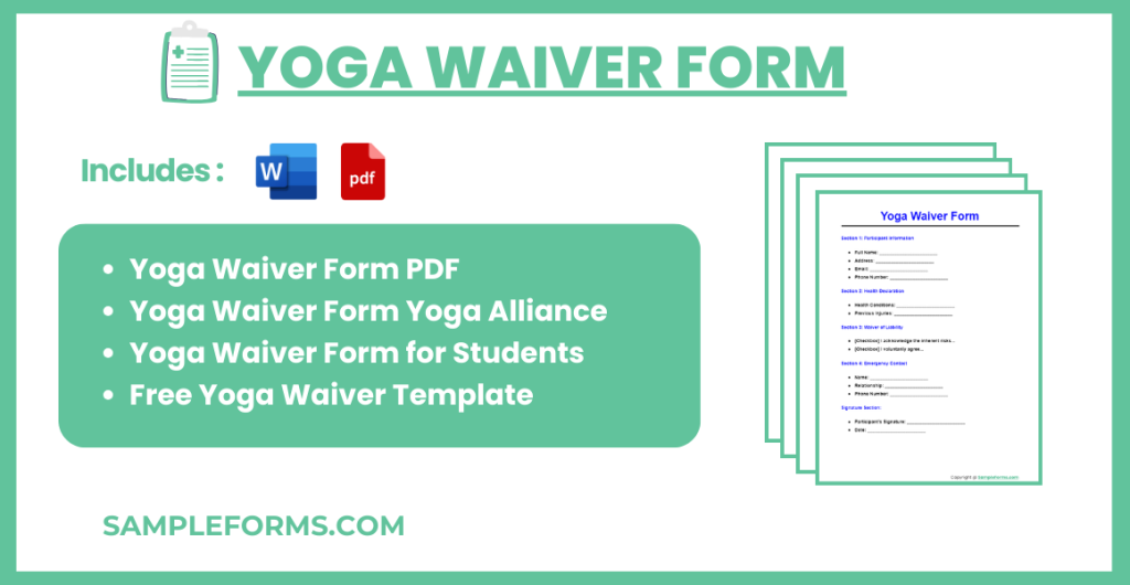 FREE 11+ Yoga Waiver Form Samples, PDF, MS Word, Google Docs