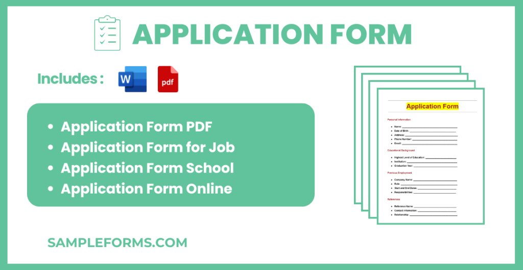 FREE 37+ Application Form Samples, PDF, MS Word, Google Docs, Excel