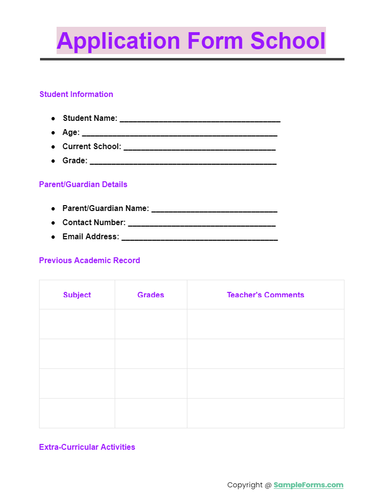 FREE 37+ Application Form Samples, PDF, MS Word, Google Docs, Excel