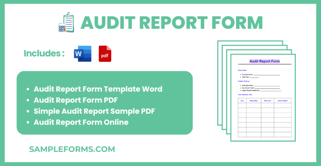 FREE 12+ Audit Report Form Samples, PDF, MS Word, Google Docs
