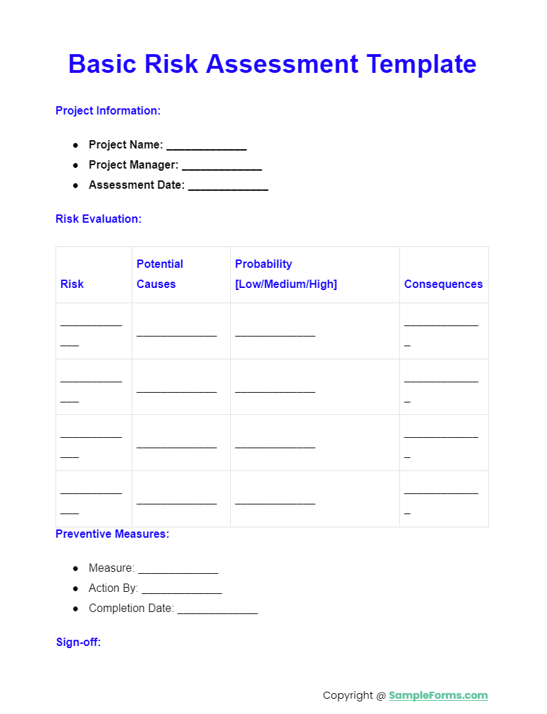 FREE 14+ Risk Assessment Form Samples, PDF, MS Word, Google Docs, Excel