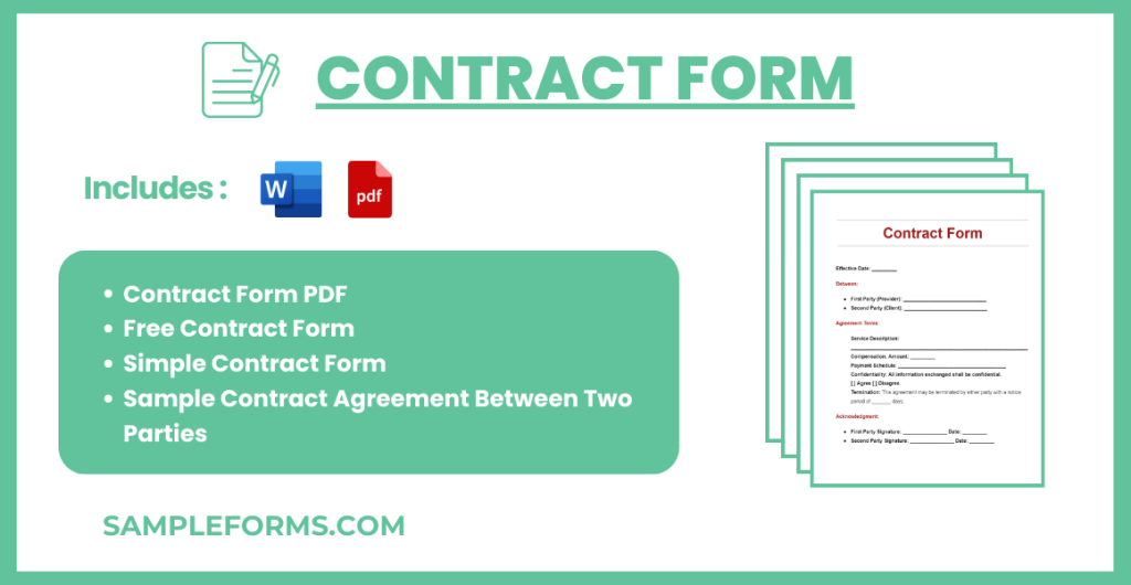 FREE 39+ Contract Form Samples, PDF, MS Word, Google Docs