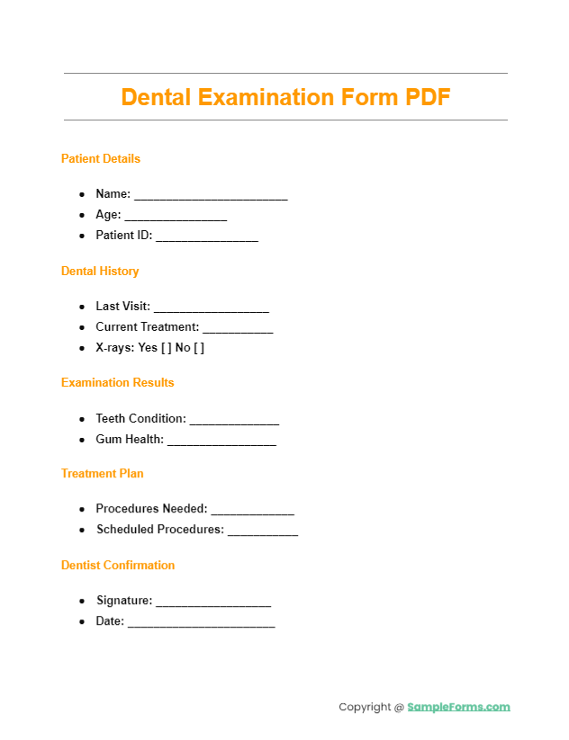 FREE 17+ Examination Form Samples, PDF, MS Word, Google Docs, Excel