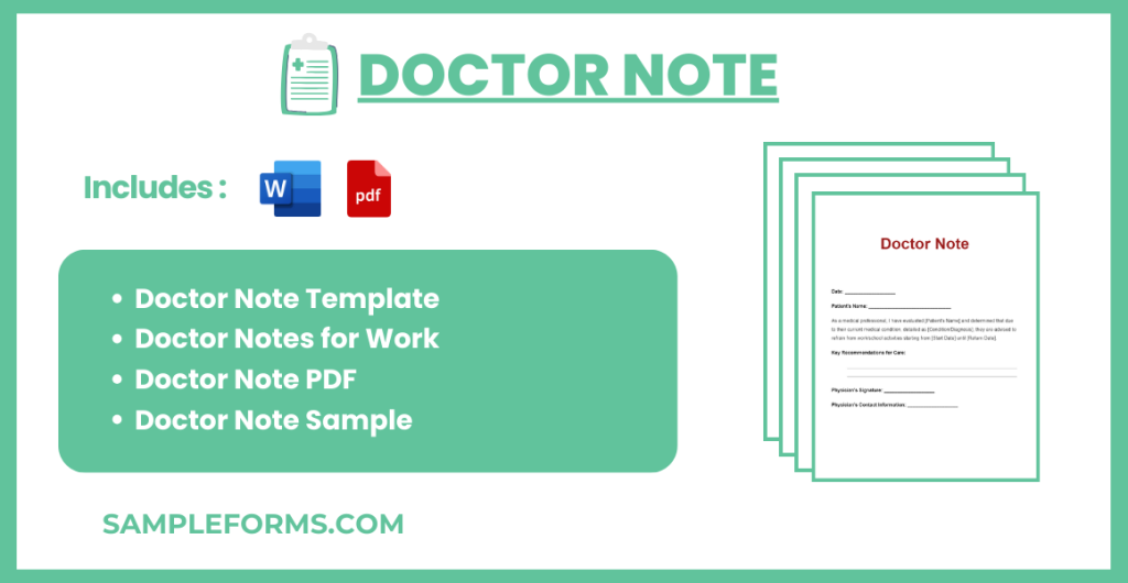 FREE 11+ Doctor Note Samples, PDF, MS Word, Google Docs