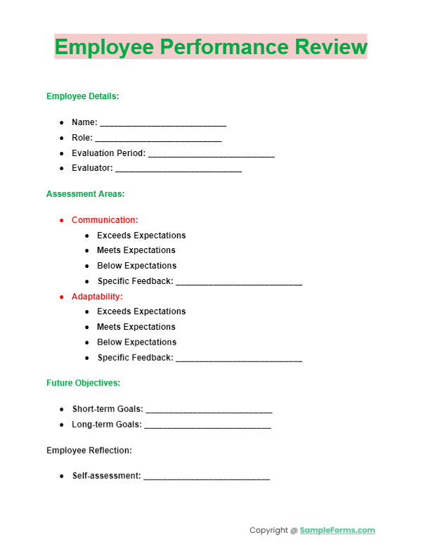 FREE 13+ Performance Review Samples, PDF, MS Word, Google Docs