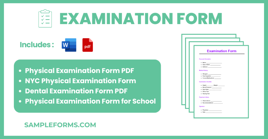 FREE 17+ Examination Form Samples, PDF, MS Word, Google Docs, Excel