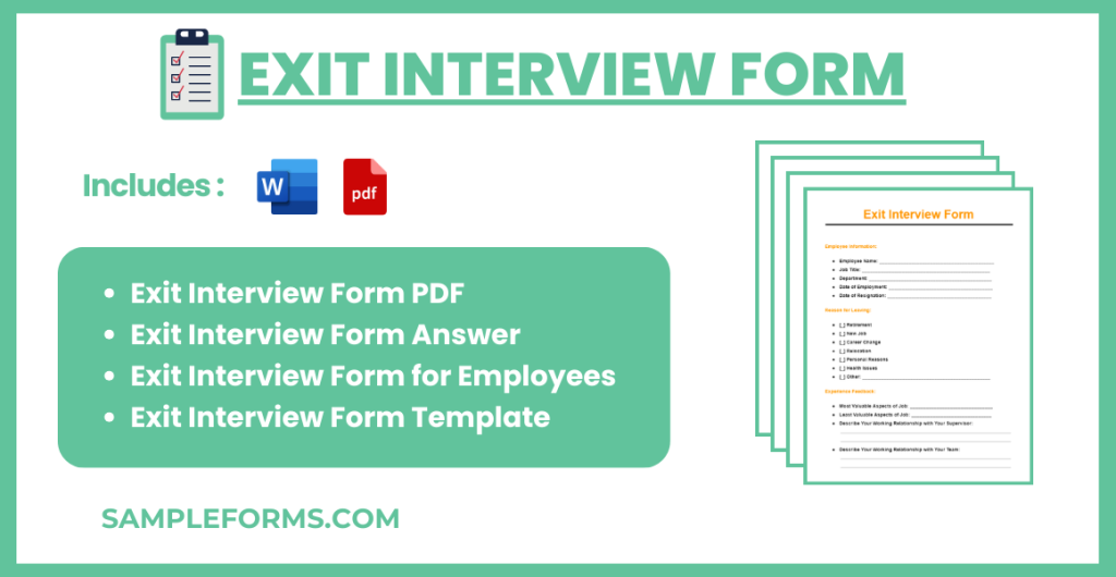 FREE 13+ Exit Interview Form Samples, PDF, MS Word, Google Docs