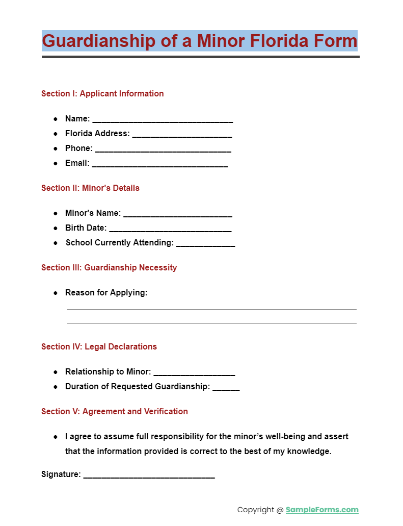 FREE 11+ Legal Guardian Form Samples, PDF, MS Word, Google Docs, Excel
