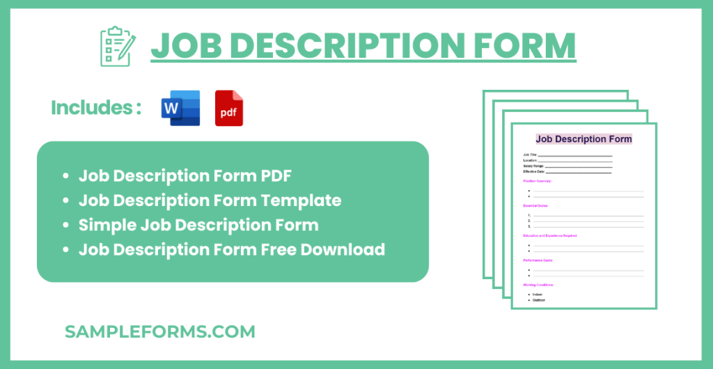 FREE 19+ Job Description Form Samples, PDF, MS Word, Google Docs