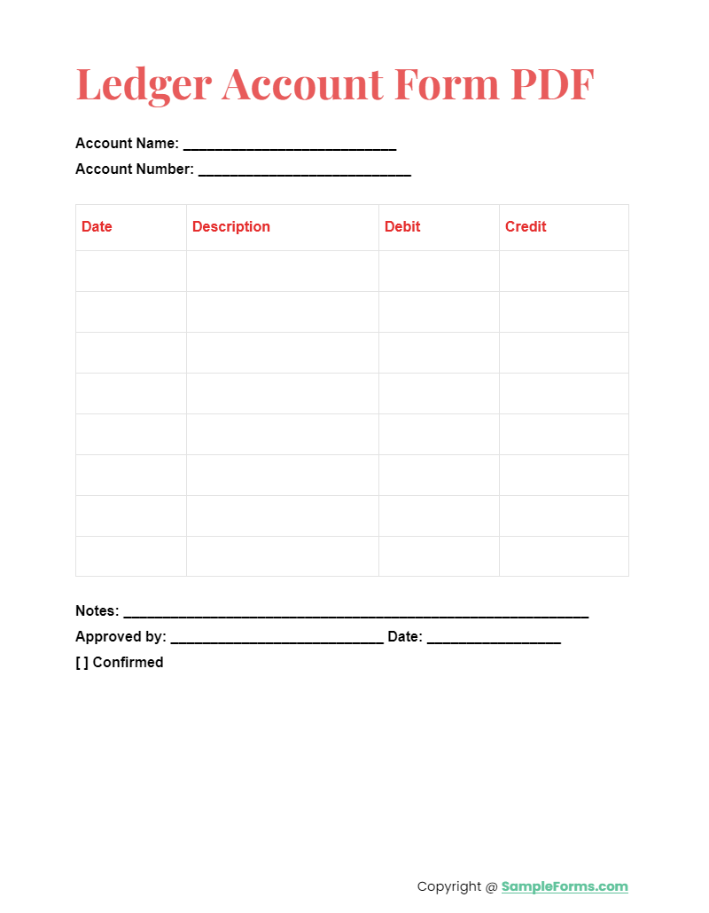FREE 8+ Ledger Account Form Samples, PDF, MS Word, Google Docs