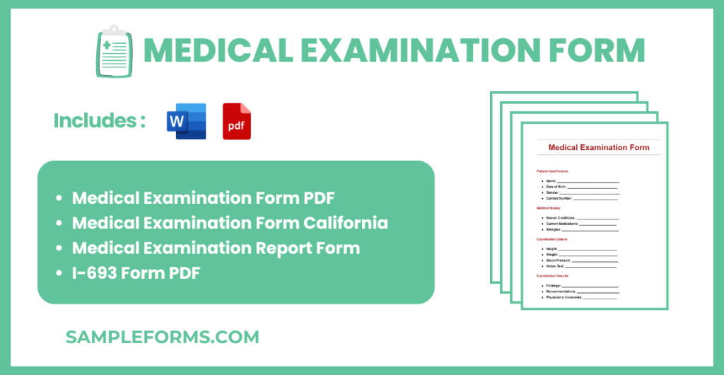 FREE 14+ Medical Examination Form Samples, PDF, MS Word, Google Docs, Excel
