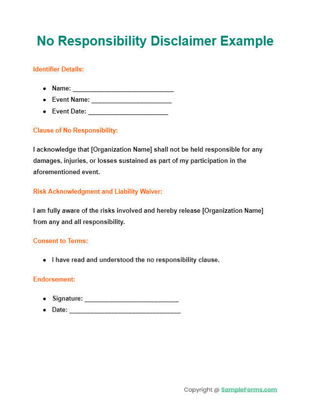 FREE 54+ Disclaimer Form Samples, PDF, MS Word, Google Docs