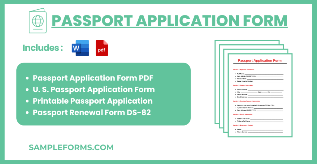 FREE 13+ Passport Application Form Samples, PDF, MS Word, Google Docs ...