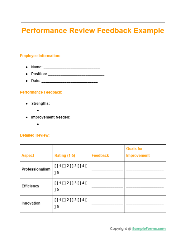 FREE 13+ Performance Review Samples, PDF, MS Word, Google Docs
