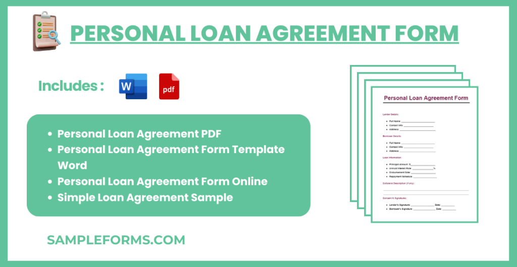 FREE 12+ Personal Loan Agreement Form Samples, PDF, MS Word, Google Docs