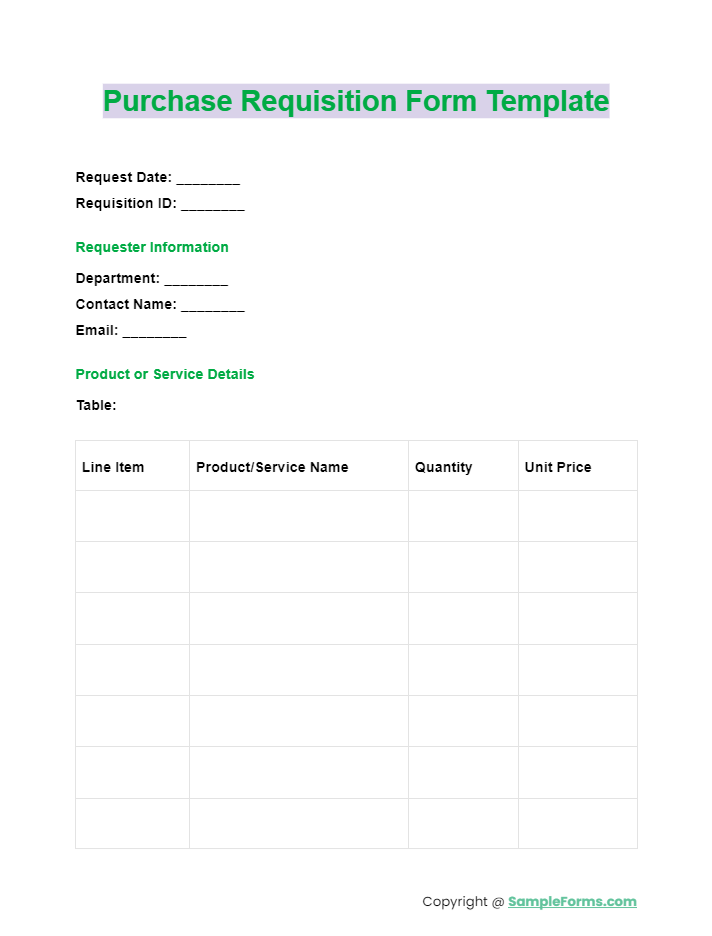 FREE 13+ Purchase Requisition Form Samples, PDF, MS Word, Google Docs