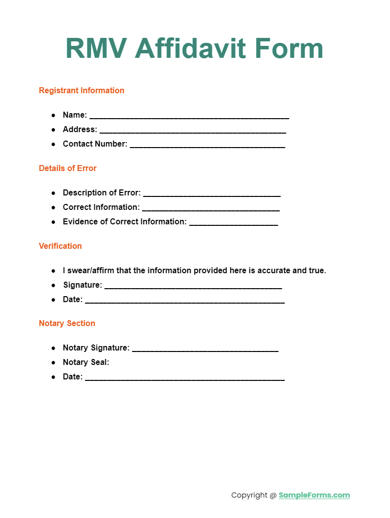 FREE 11+ Correction Affidavit Form Samples, PDF, MS Word, Google Docs