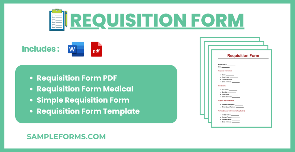 FREE 16+ Requisition Form Samples, PDF, MS Word, Google Docs, Excel