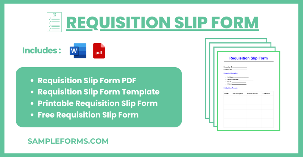 FREE 13+ Requisition Slip Form Samples, PDF, MS Word, Google Docs