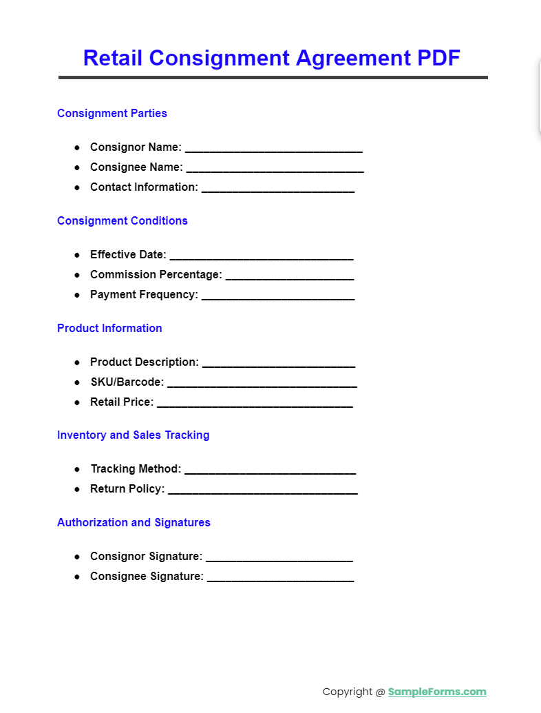 FREE 15 + Consignment Agreement Form Samples, PDF, MS Word, Google Docs
