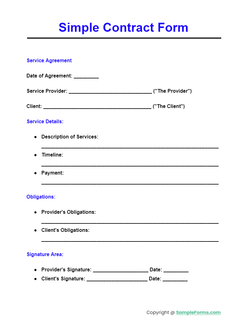 FREE 39+ Contract Form Samples, PDF, MS Word, Google Docs