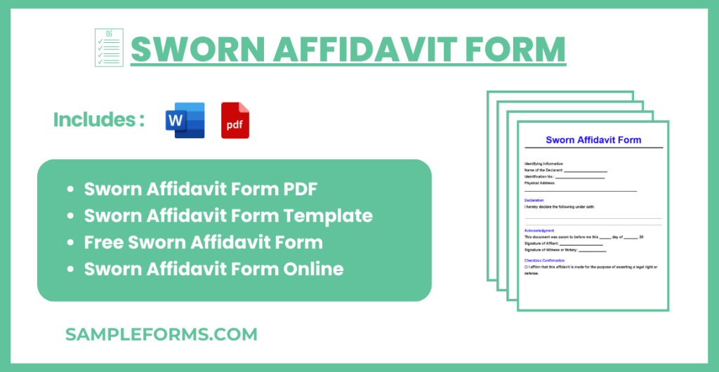 FREE 12+ Sworn Affidavit Form Samples, PDF, MS Word, Google Docs