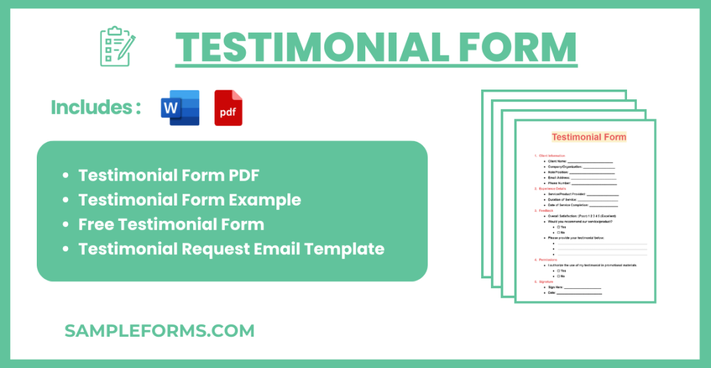 FREE 31+ Testimonial Form Samples, PDF, MS Word, Google Docs