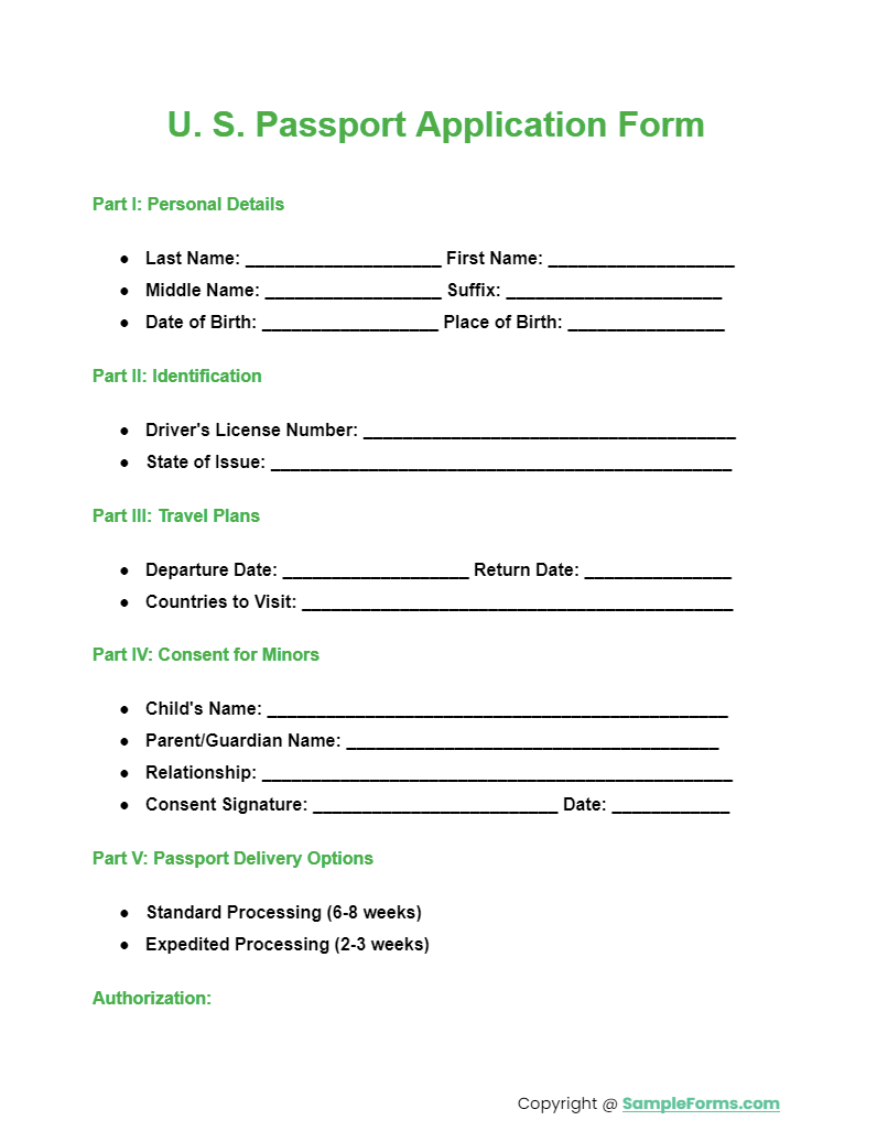 FREE 13+ Passport Application Form Samples, PDF, MS Word, Google Docs ...