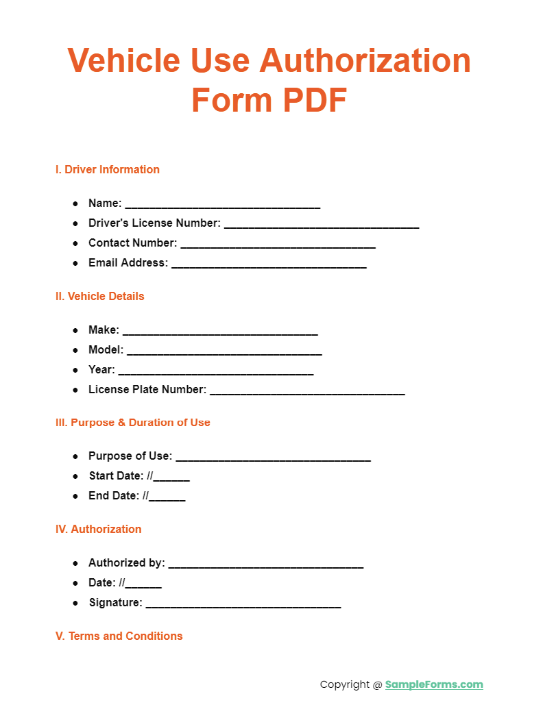 FREE 20+ Vehicle Authorization Form Samples, PDF, MS Word, Google Docs