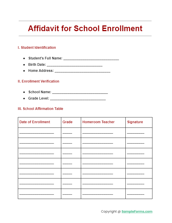 FREE 13+ Student Affidavit Form Samples, PDF, MS Word, Google Docs