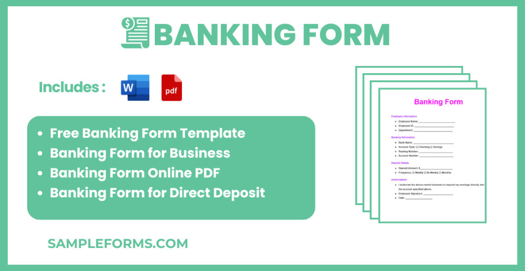 FREE 34+ Banking Form Samples, PDF, MS Word, Google Docs
